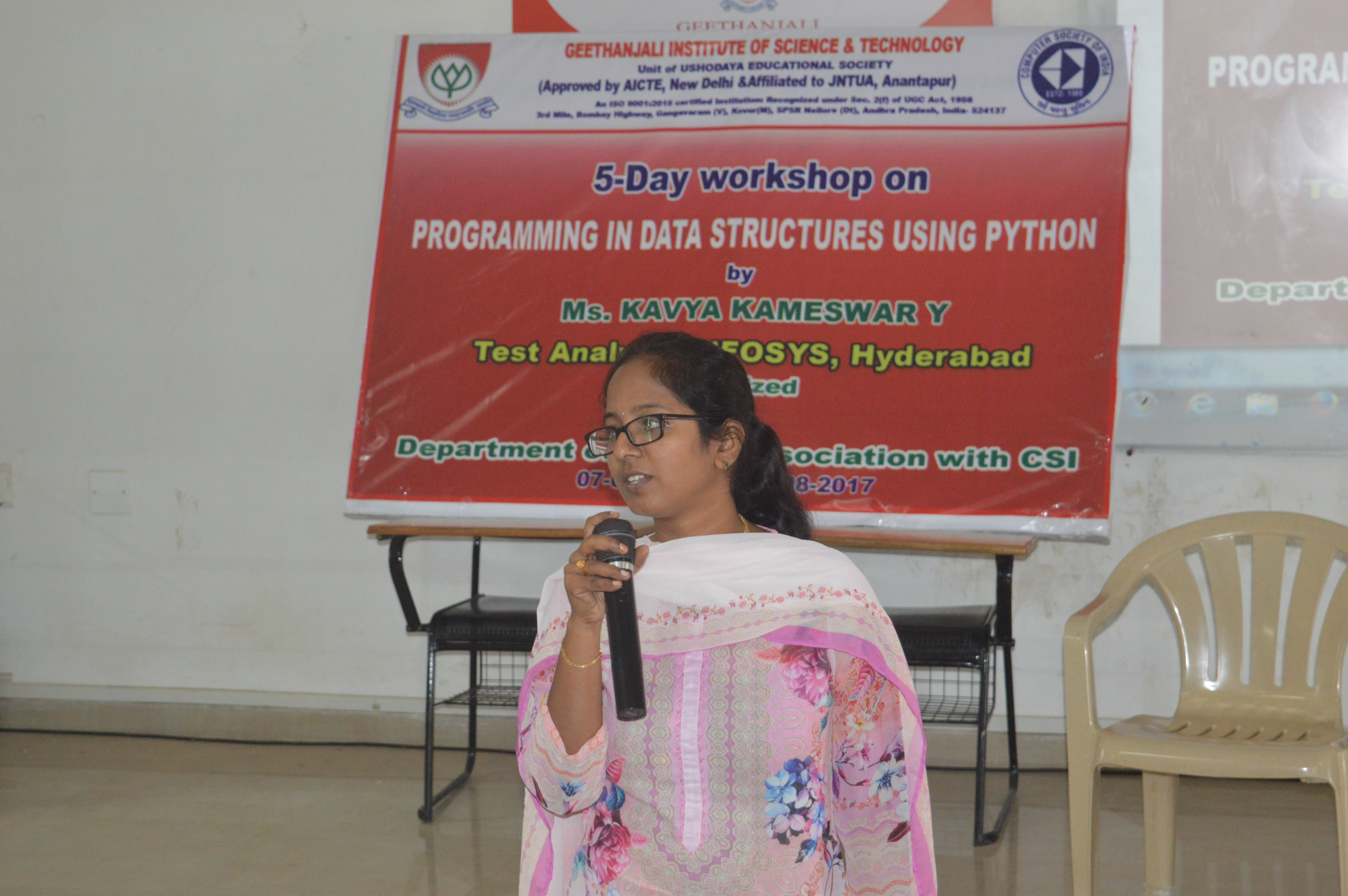 A Five Day Workshop Programming In Data Structures Using Python Geethanjali